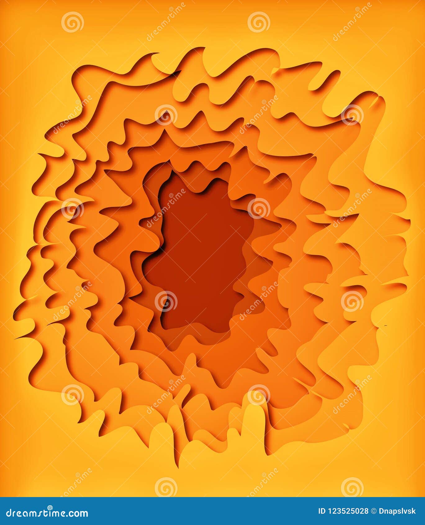 Depth Effect with Orangeb Background Stock Illustration - Illustration ...