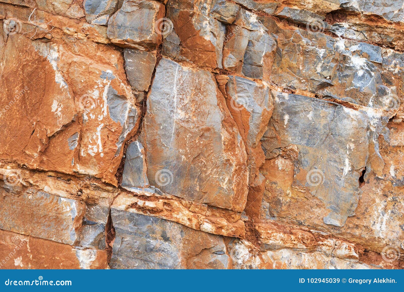 The Texture of the Orange Stones in the Rock. Stock Image - Image of ...