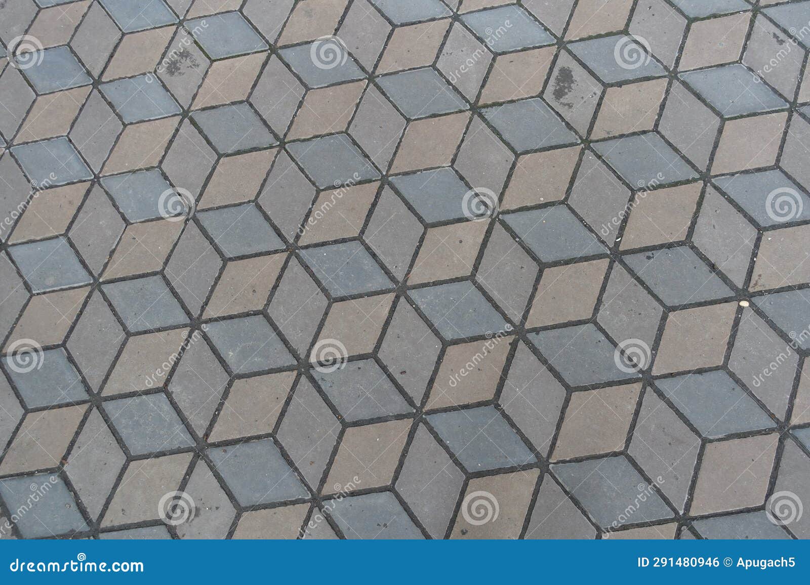Texture of Pavement Made of Brown and Grey Concrete Blocks Stock Photo ...