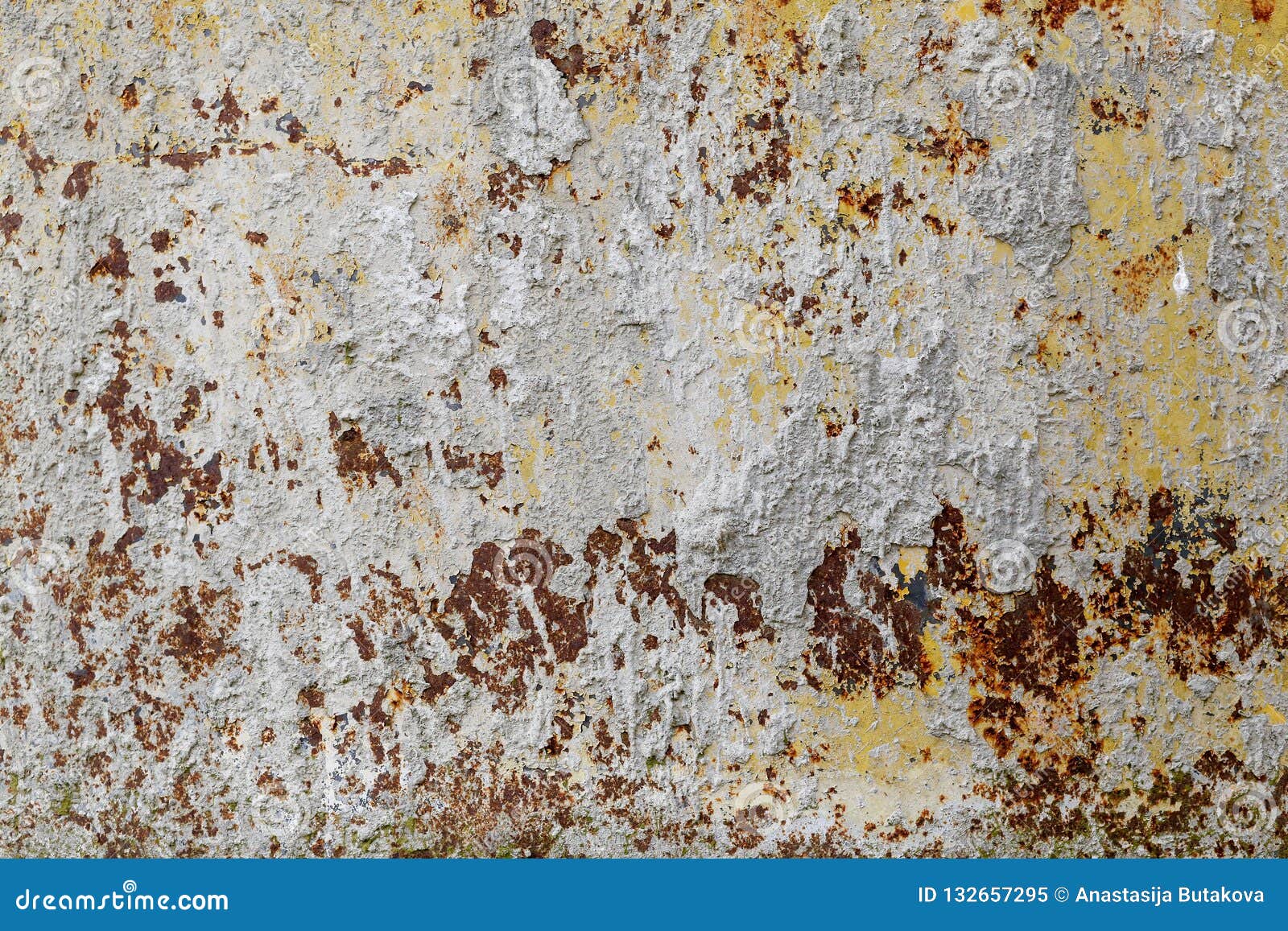 Texture of Painted Grey Metal with Corrosion Points. Stock Image ...