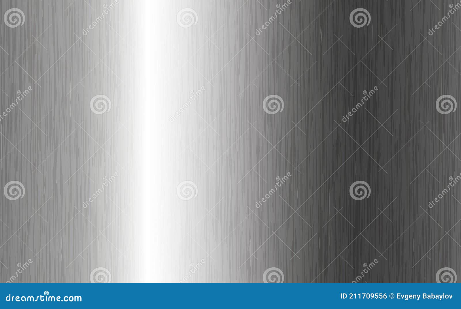 Texture Panorama of Silver Metal with Reflection Stock Illustration ...