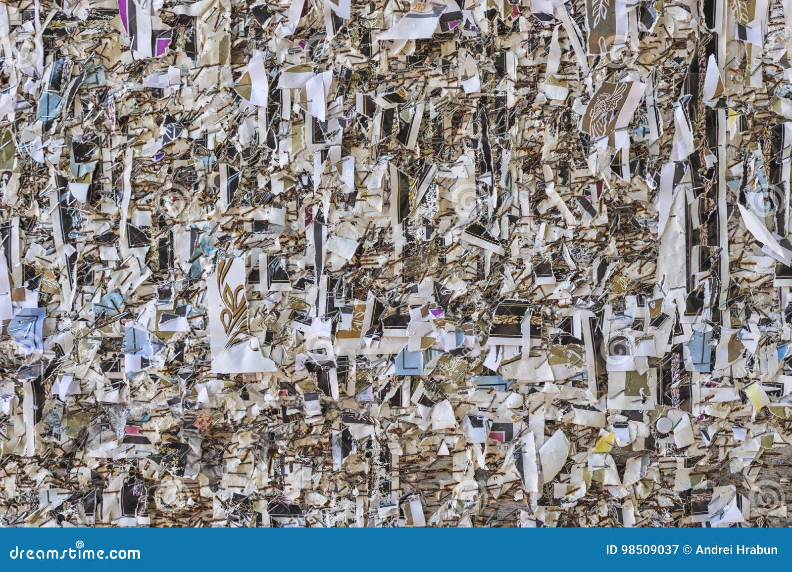 Texture of Paper Shredded Wall Stock Image - Image of word, wall: 98509037