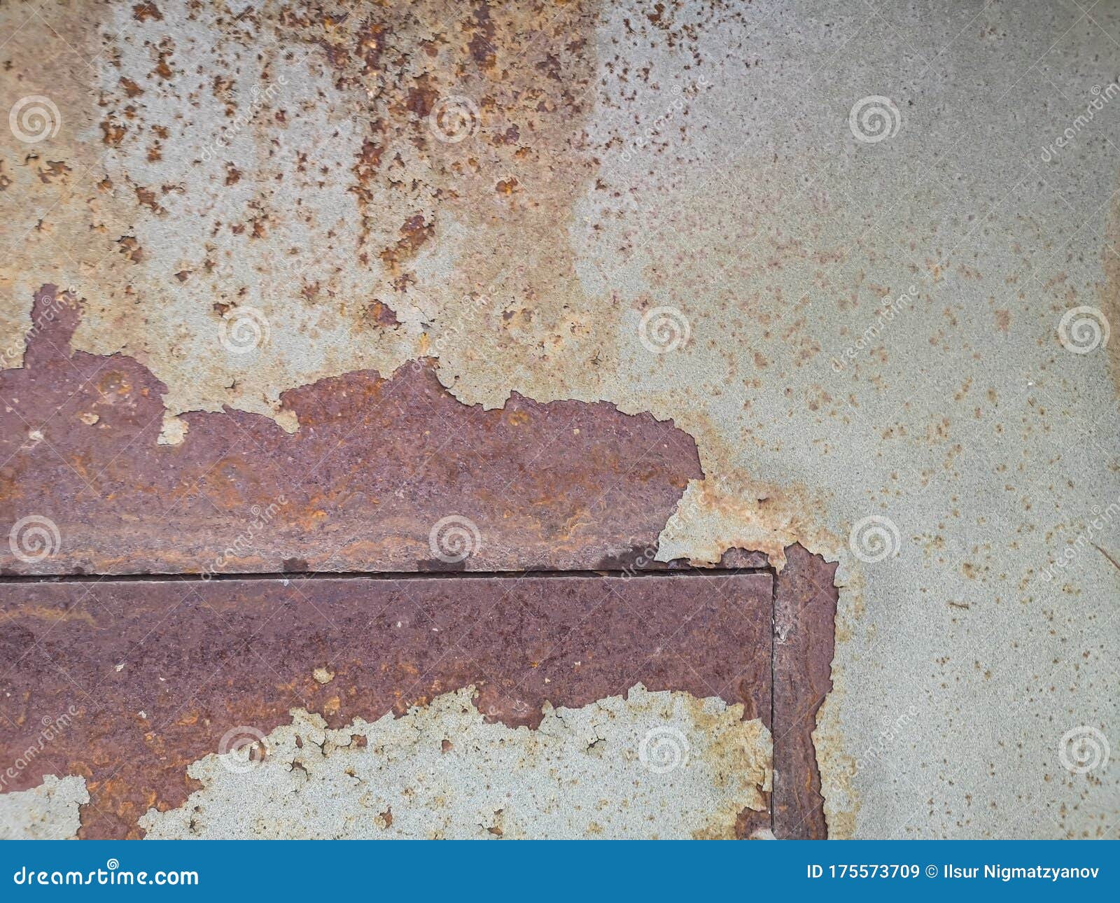 Texture Partially Painted Blue Rusty Wall. Rusty Wall Background with ...