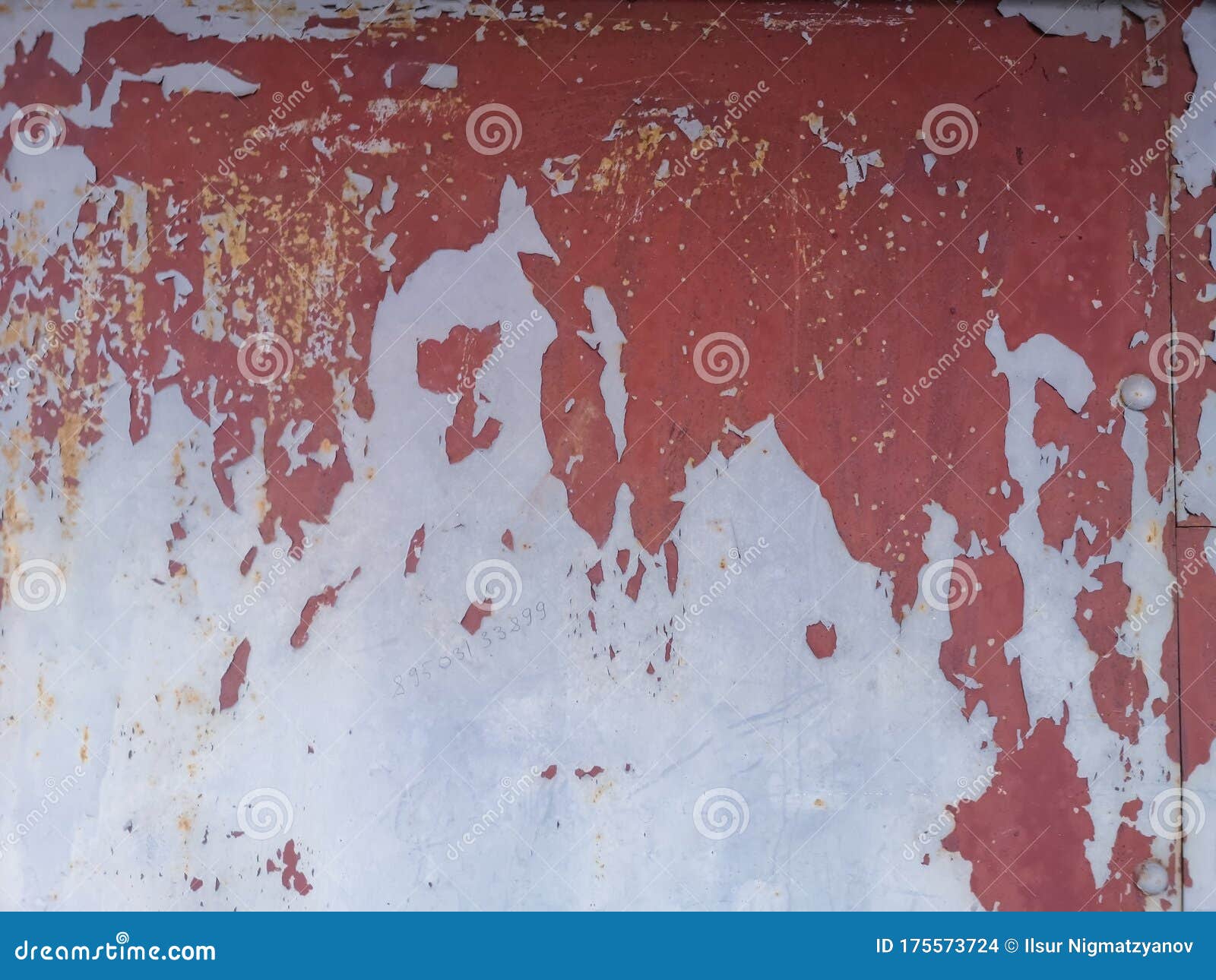 Texture Partially Painted Blue Rusty Wall. Background Rusty Wall with ...