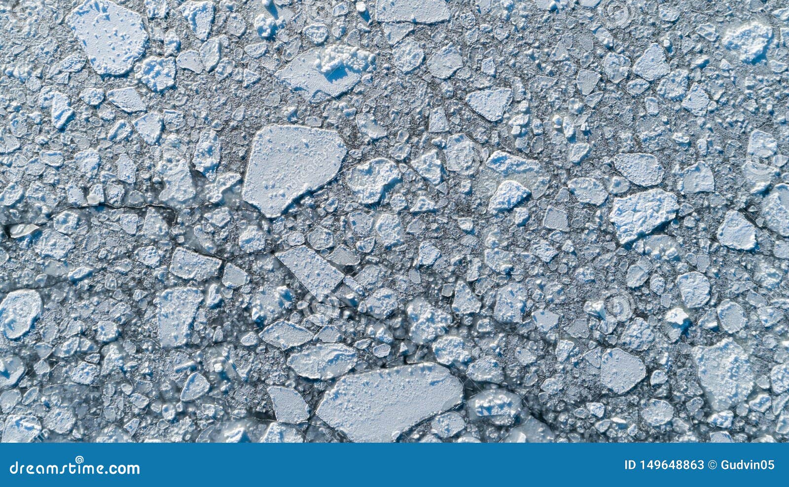 Texture Pattern Abstract of Pack Ice Broken into Ice Floes Floating on ...