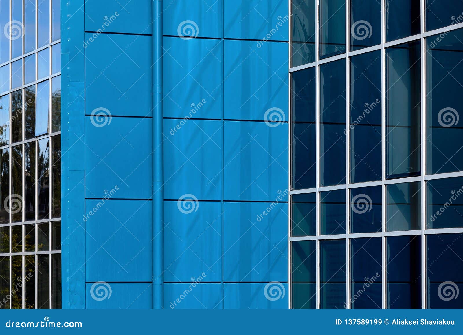 Texture Pattern Background of Blue and Green Reflections in Building ...