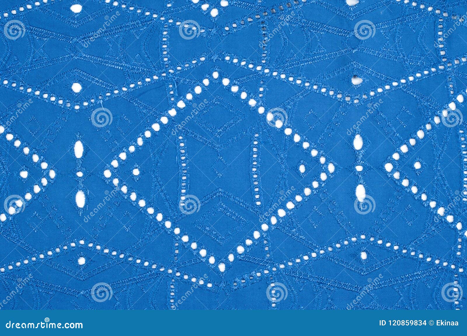 Texture Pattern. Cloth Blue Dense with Perforated Holes Stock Photo ...