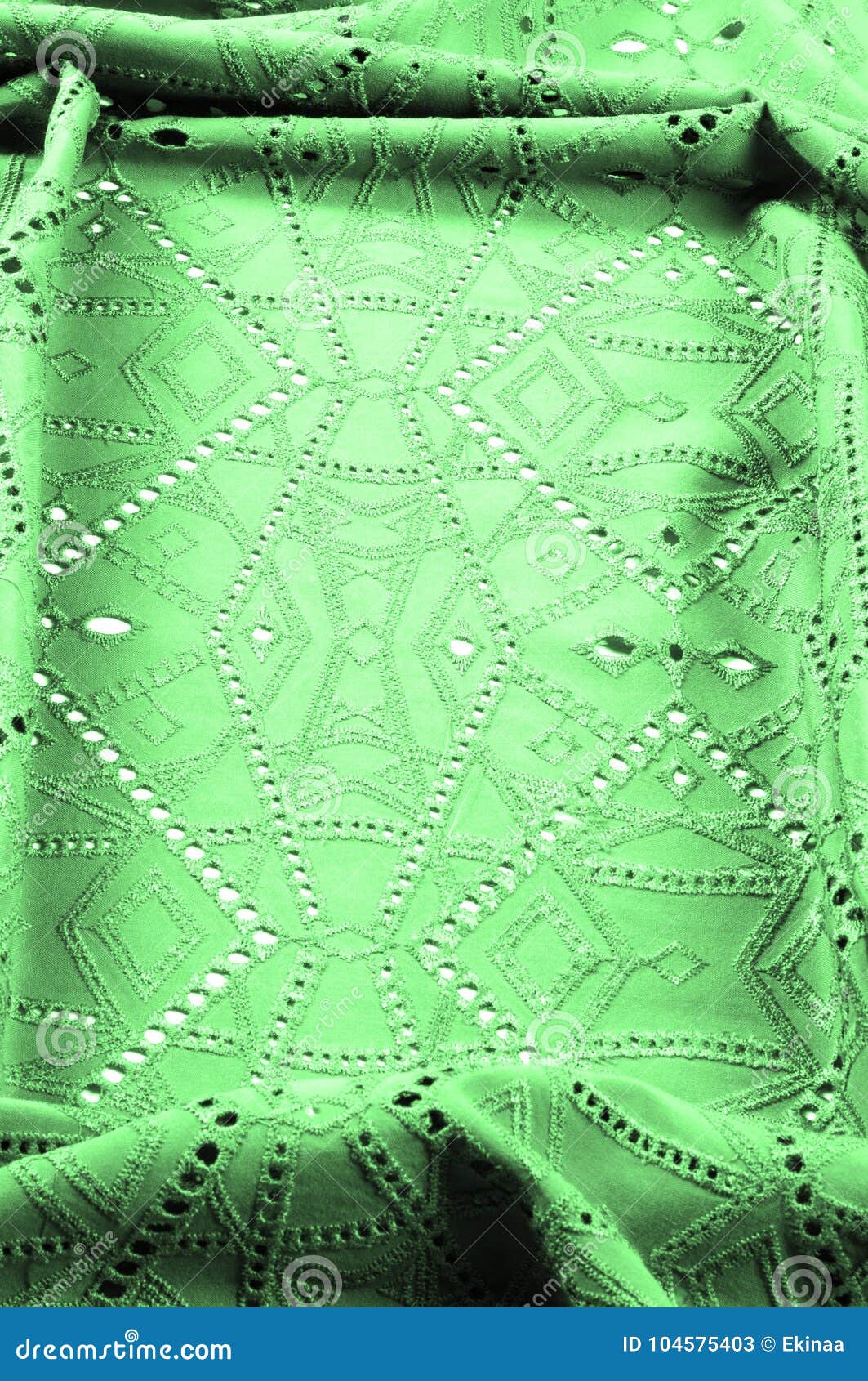 Texture, Pattern. Cloth Green Dense with Perforated Holes Stock Image ...