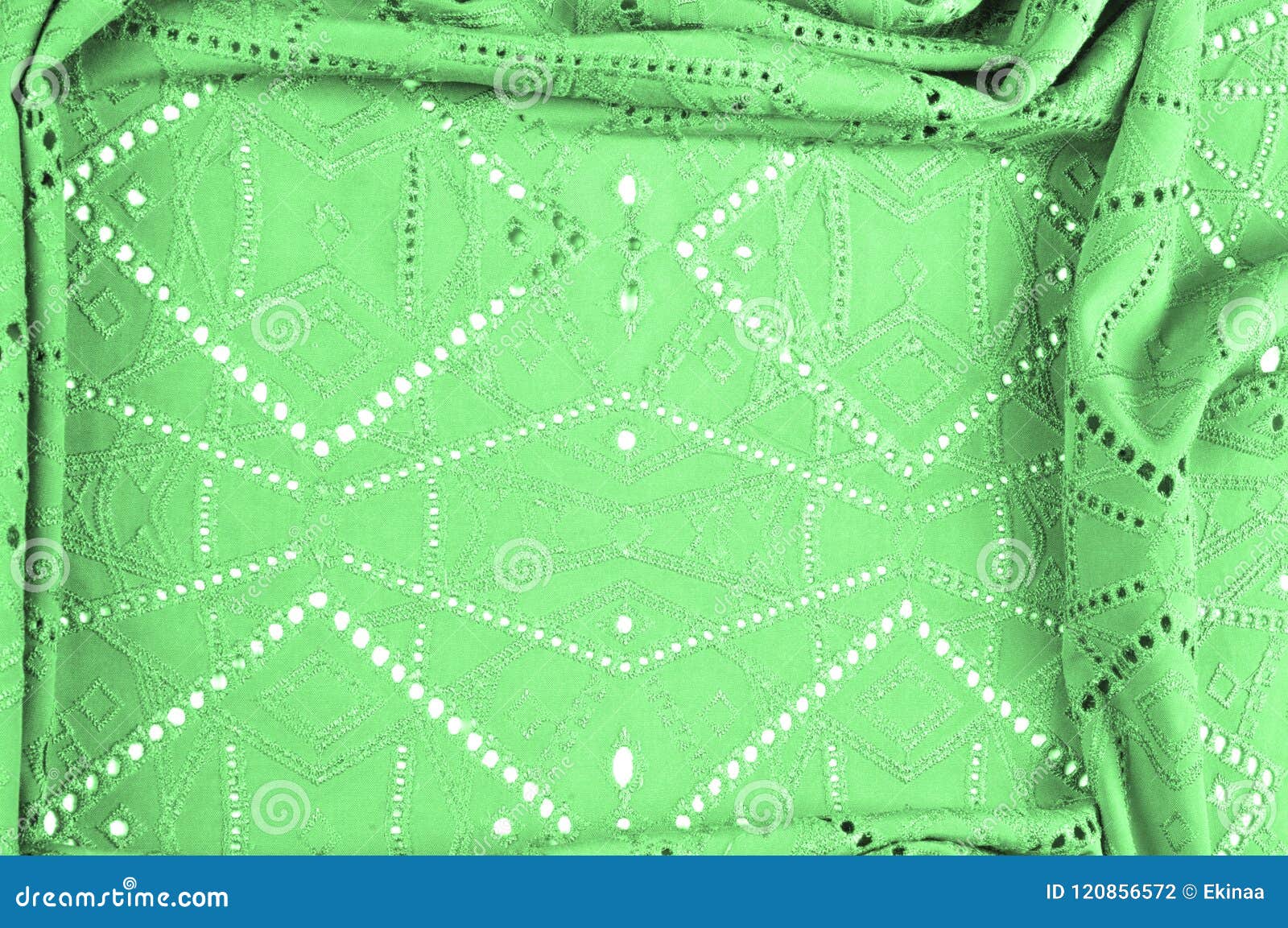 Texture, Pattern. Cloth Green Dense with Perforated Holes Stock Photo ...