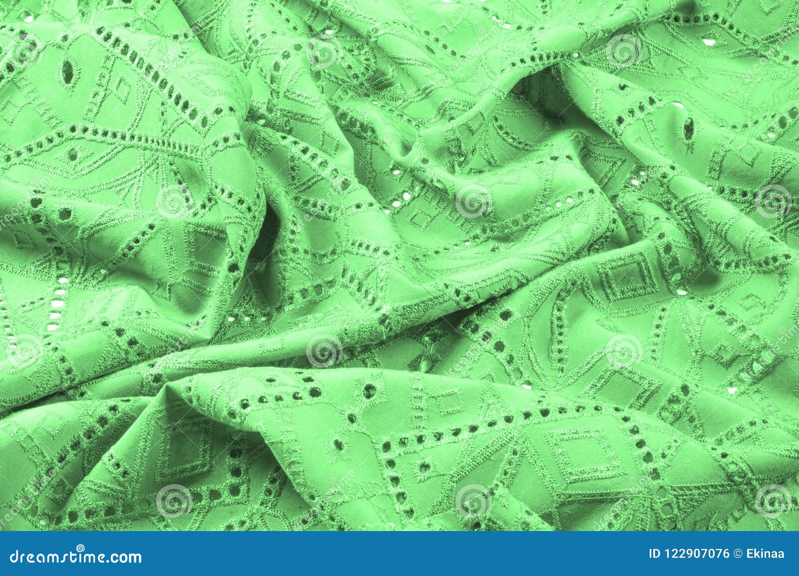 Texture, Pattern. Cloth Green Dense with Perforated Holes Stock Photo ...