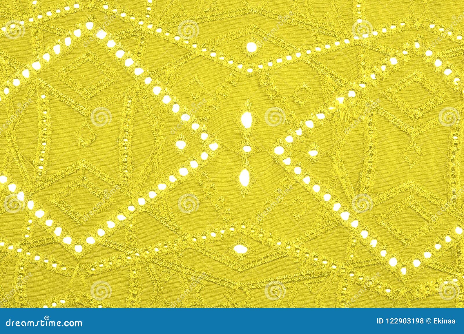Texture, Pattern. Cloth is Yellow Dense with Perforated Holes Stock ...
