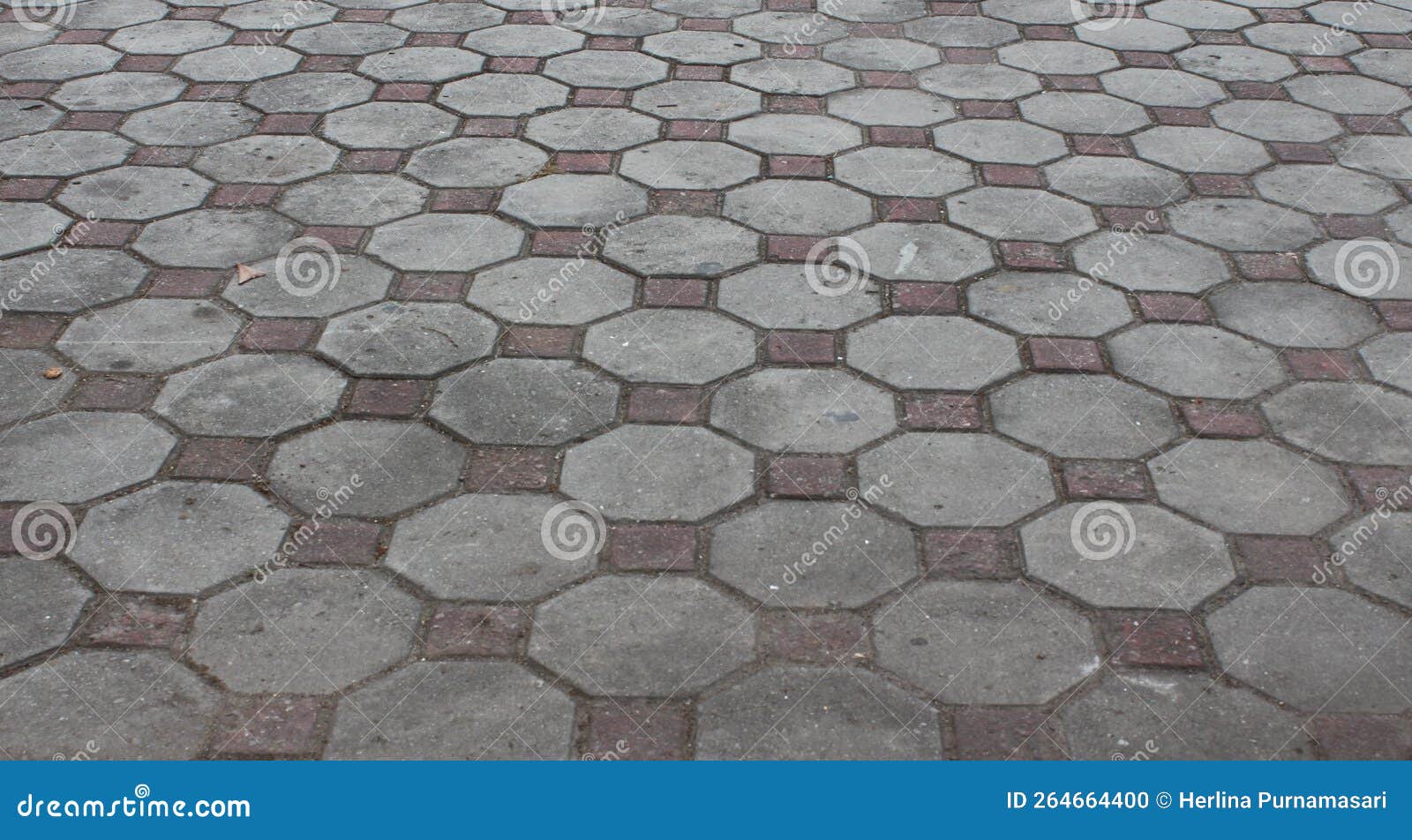Texture or Pattern on the Floor with Octagon Shape Bricks in Natural ...