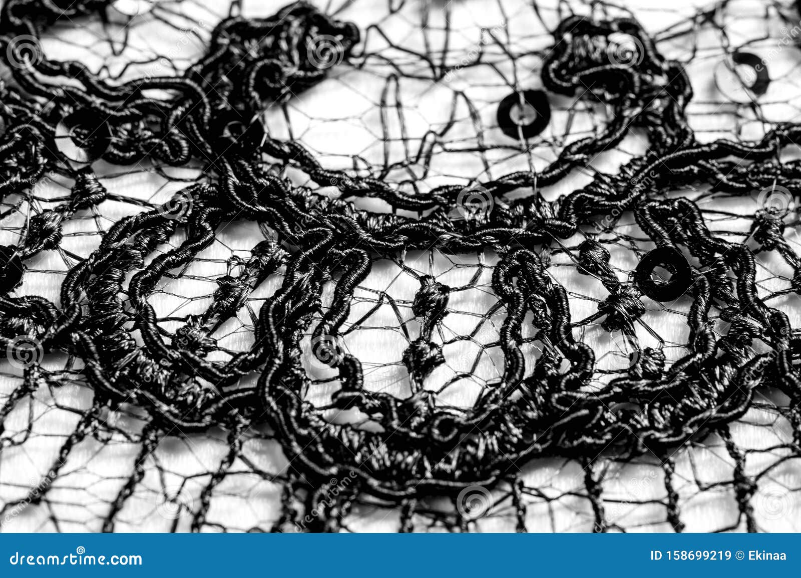 Texture, Pattern, Lace Fabric in Black on a White Background. this ...
