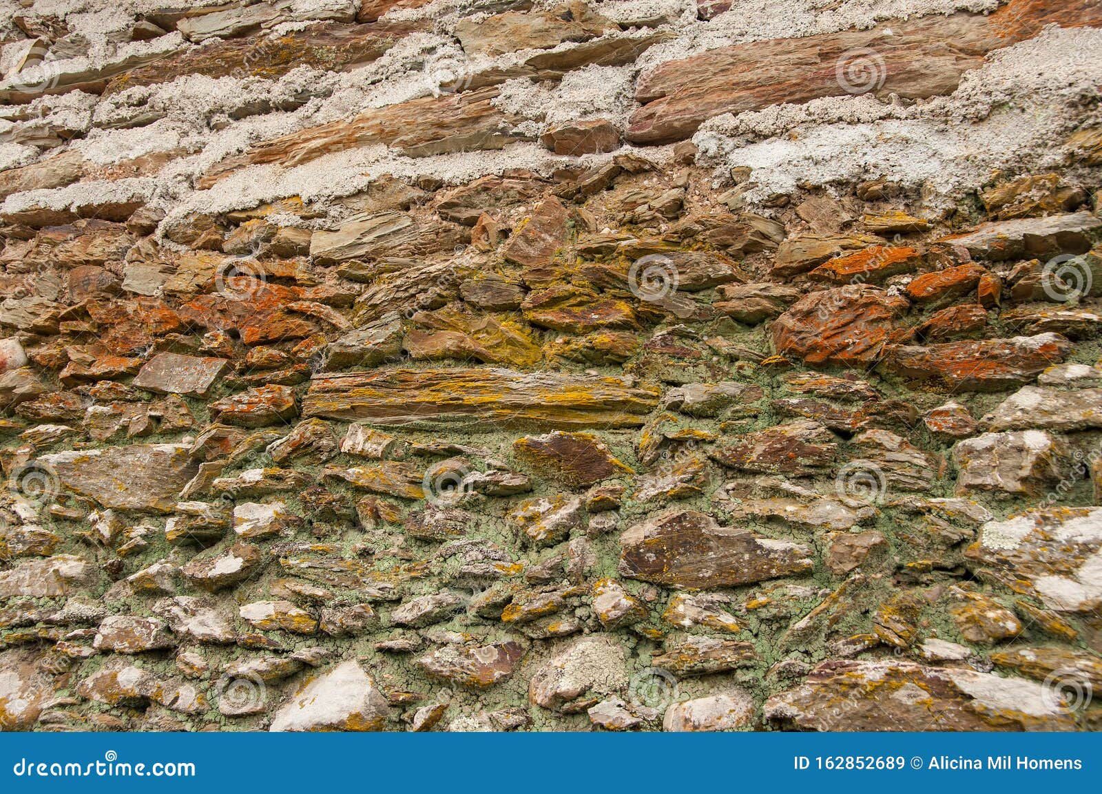 Texture and Pattern of a Large Stone Wall in a Mountain Stock Image ...