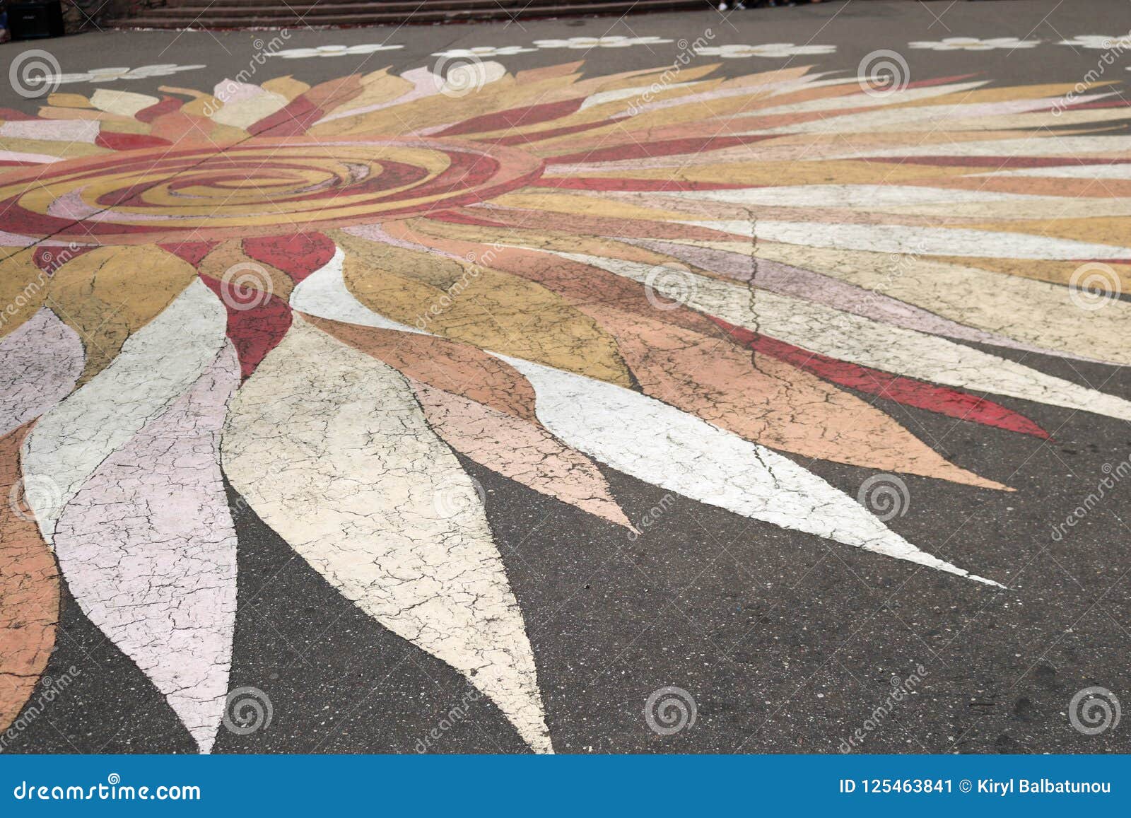 Texture Pattern in the Shape of a Flower with Petals of Colorful ...