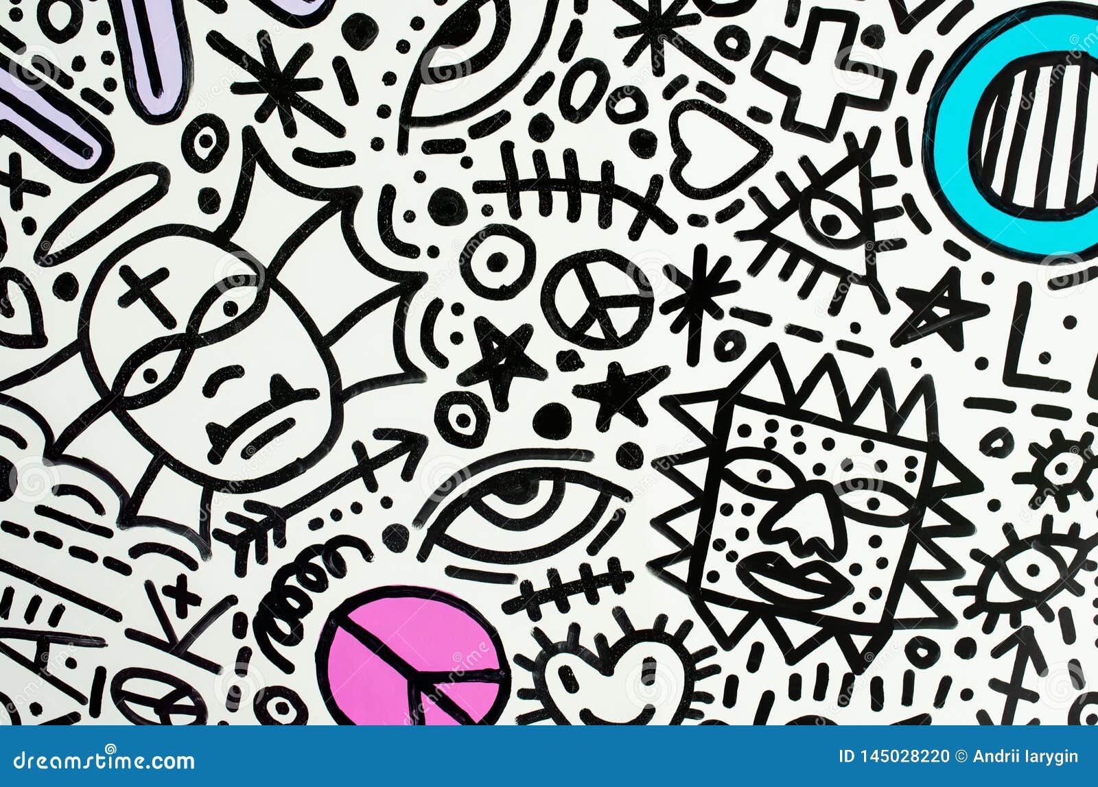 Texture Pattern Symbols Prodigy Stock Illustration - Illustration of ...