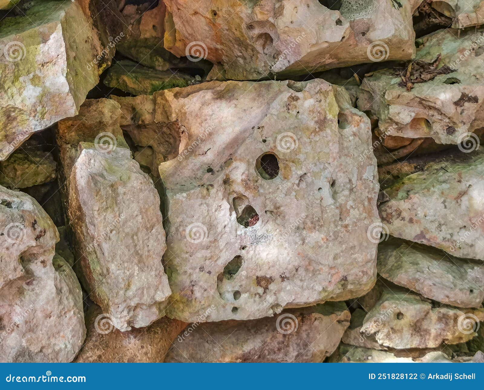 Texture Pattern of Tulum Ruins Mayan Site Temple Pyramids Mexico Stock ...