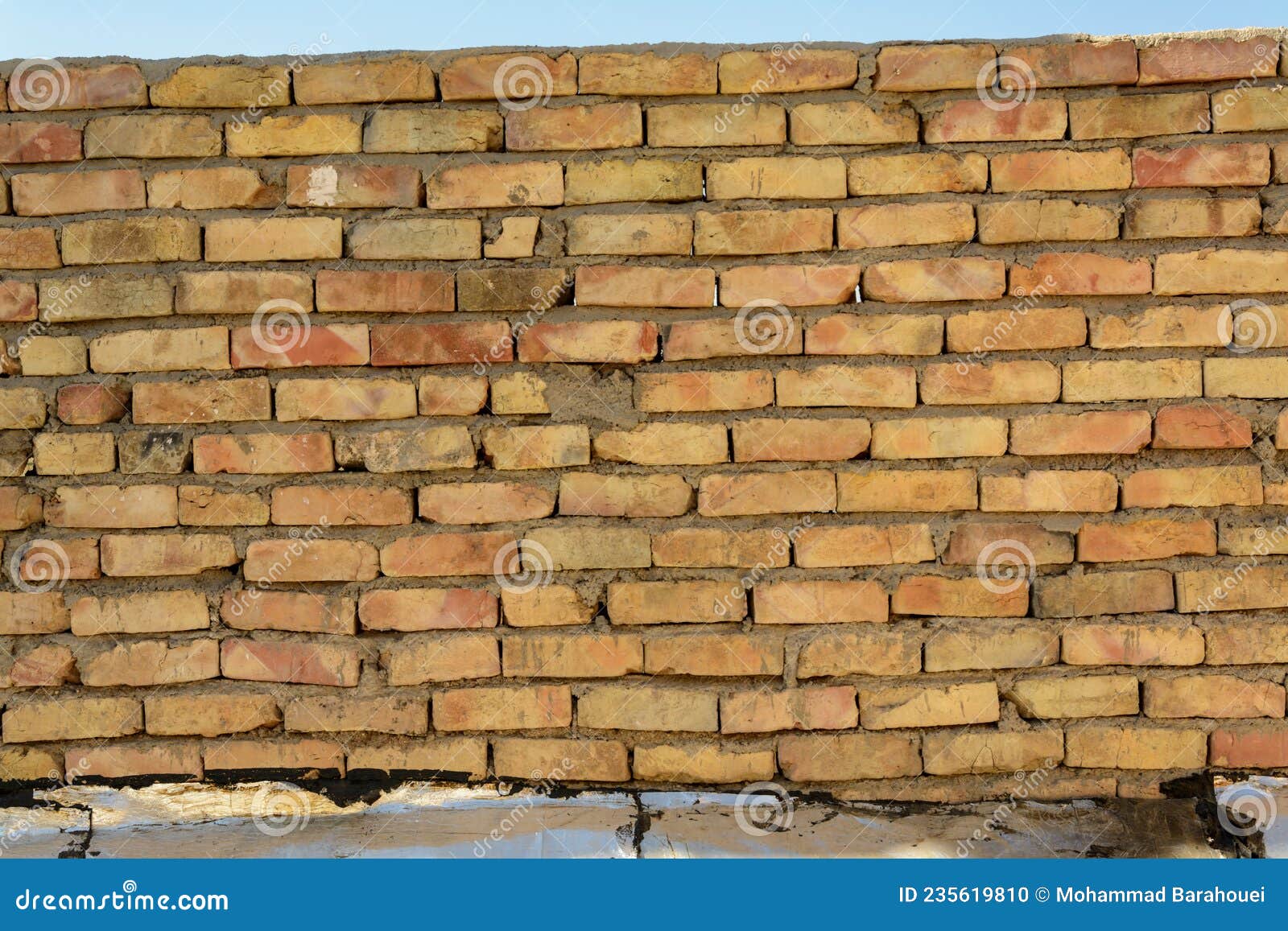 Texture or Pattern of a Yellow Break Wall Stock Photo - Image of grungy ...