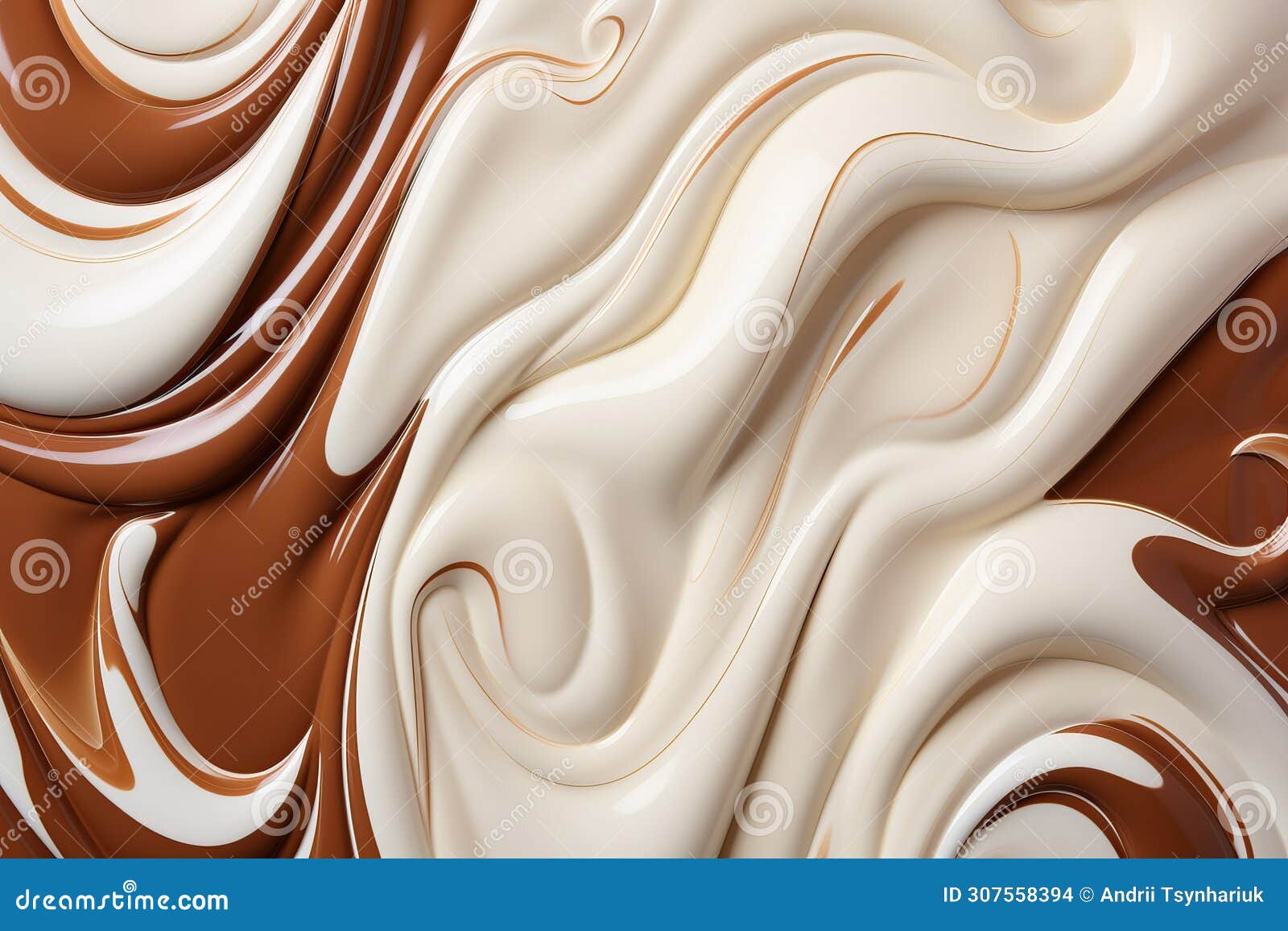 Texture from Patterns of Melted Chocolate of Different Flavors. Stock ...