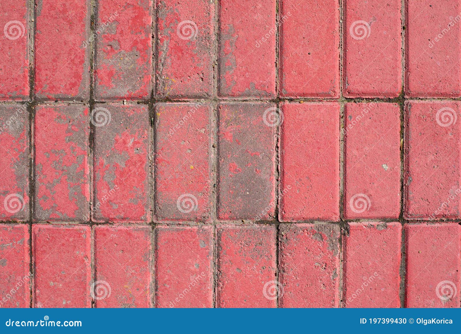 The Texture of the Paved Road Surface, the Surface of the Old Red Brick ...