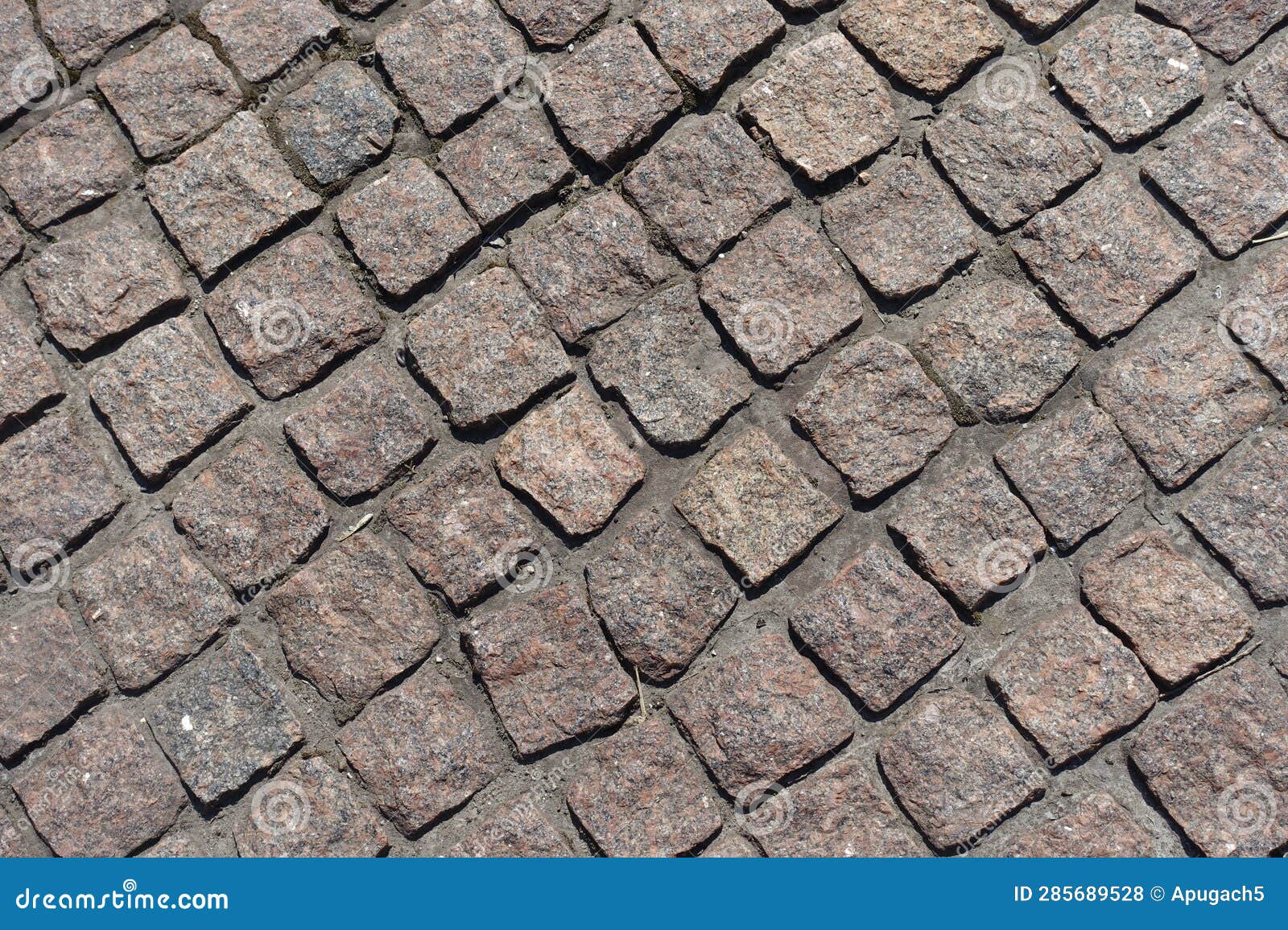 Texture of Pavement Made of Pink Granite Stone Setts Stock Photo ...