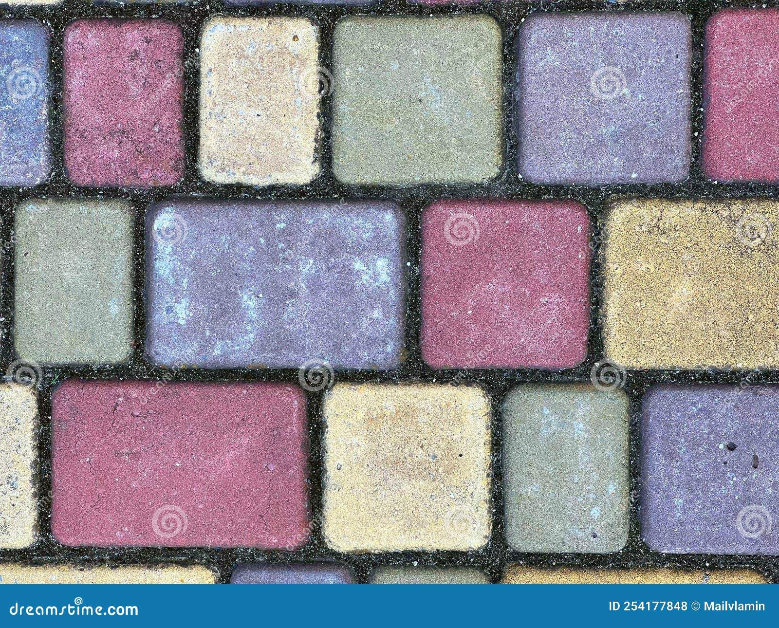 Texture of Paving Slabs of Different Colors. Background Image is Made ...