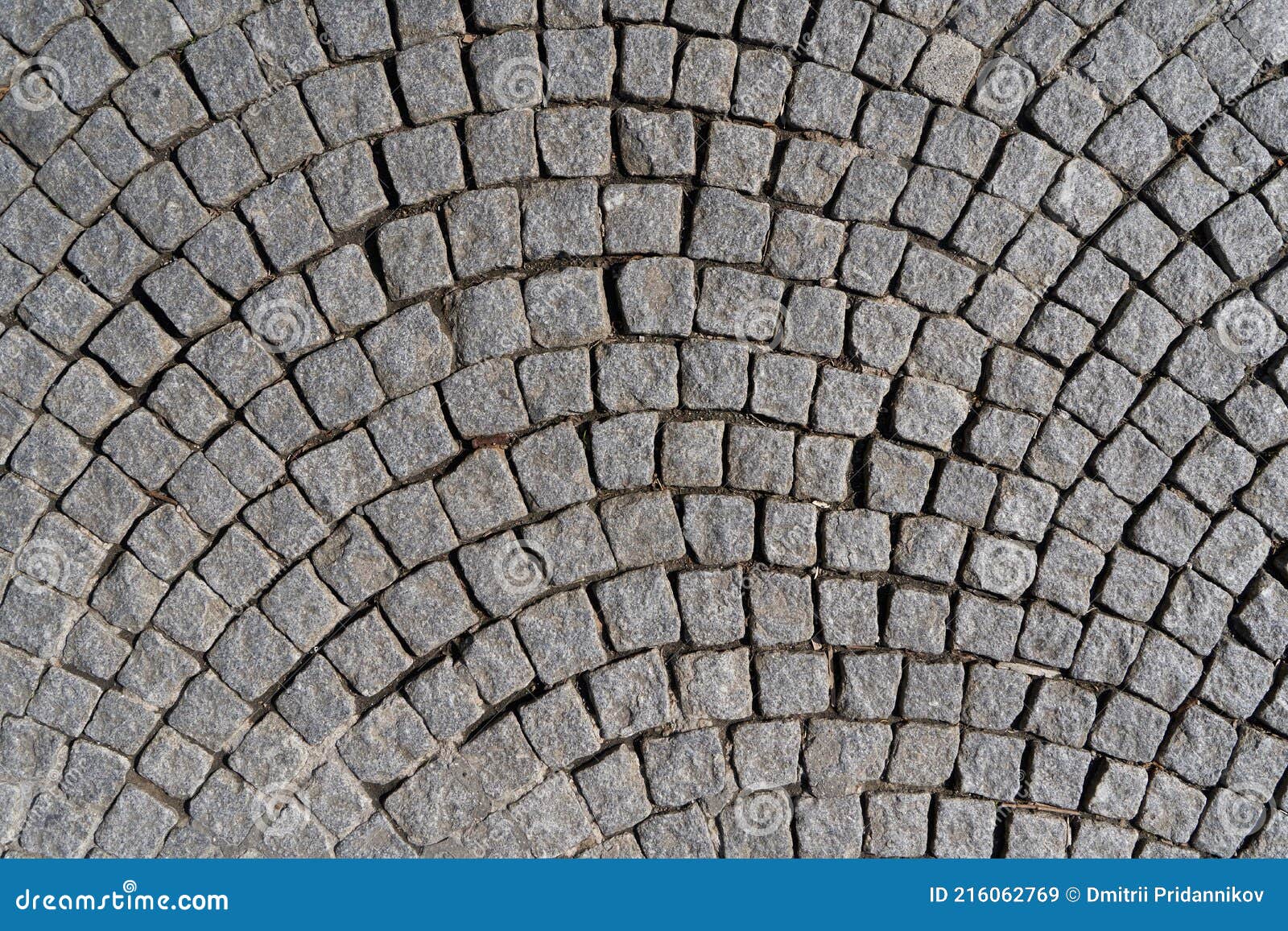 The Texture of Paving Stones on the Road or Sidewalk, in a Semicircle ...