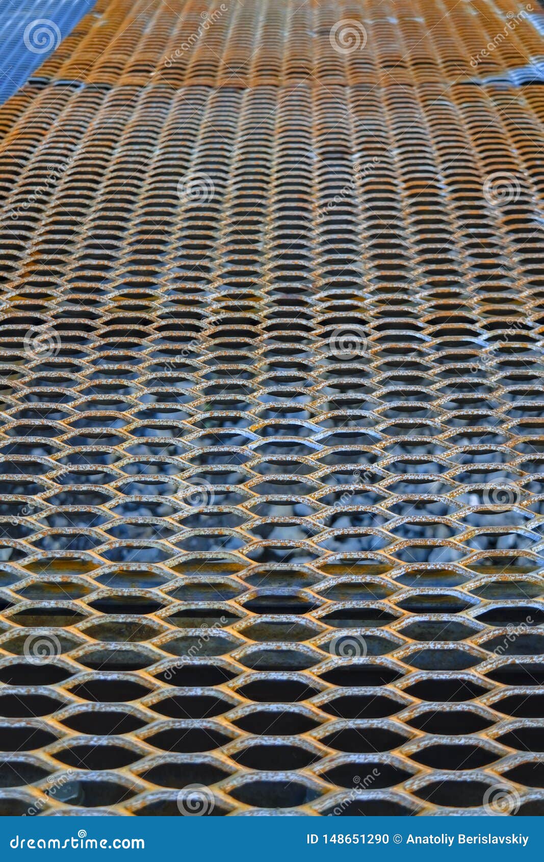 Texture of Perforated Metal. Steel Punched Metal Sheet Stock Photo ...