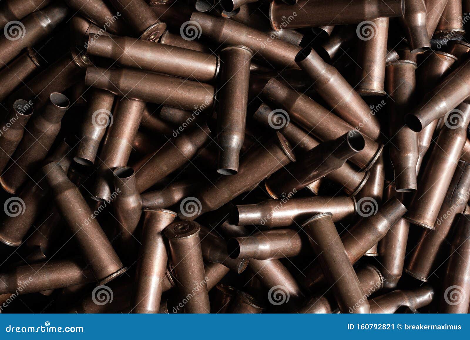 Pile of rifle gun shells stock image. Image of conflict - 160792821
