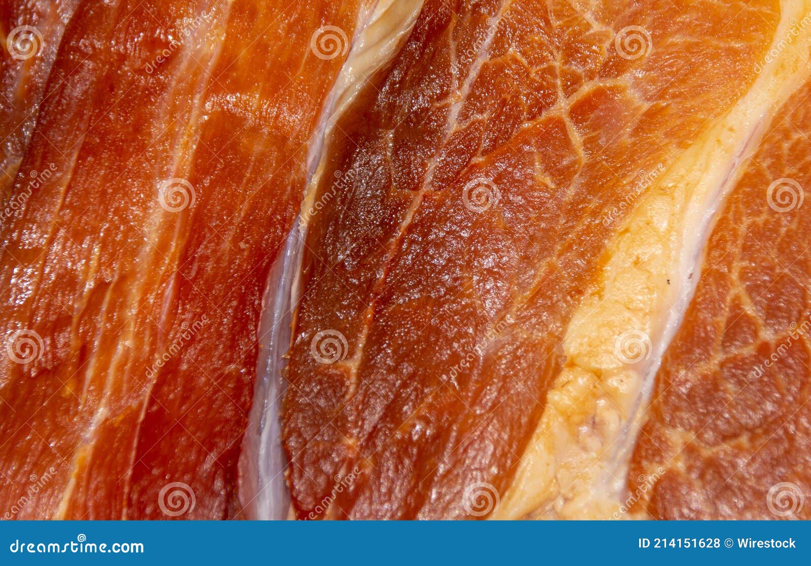 Texture of a Piece of Smoked Pork Meat Stock Photo - Image of meal ...