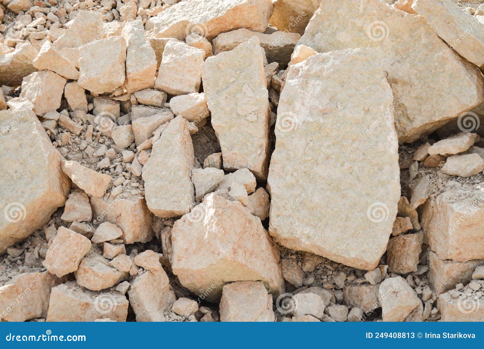 The Texture of a Pile of Limestone Stones Stock Image - Image of ...