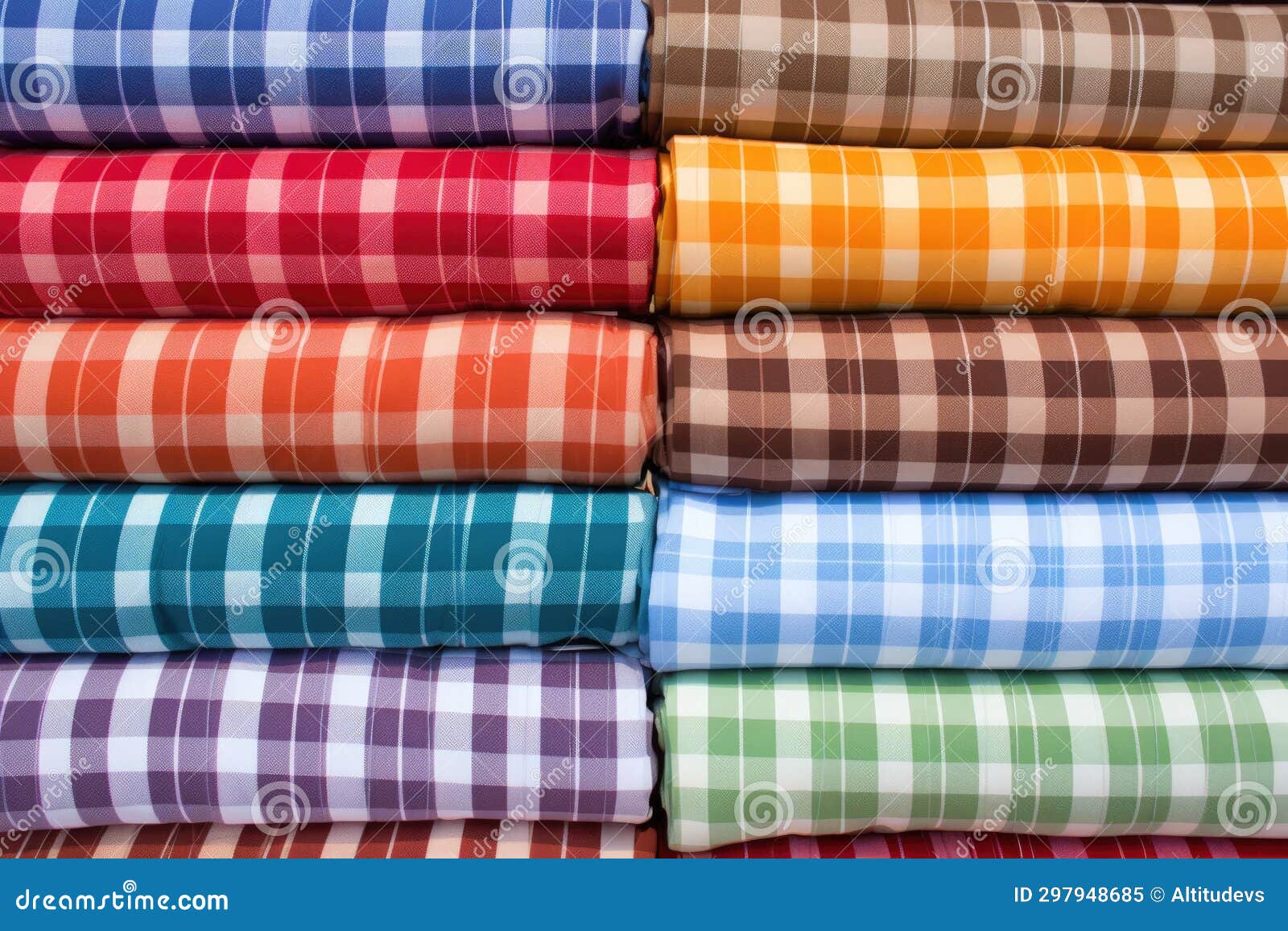 Texture of Plaid Picnic Blanket in Multiple Colors Stock Image - Image ...