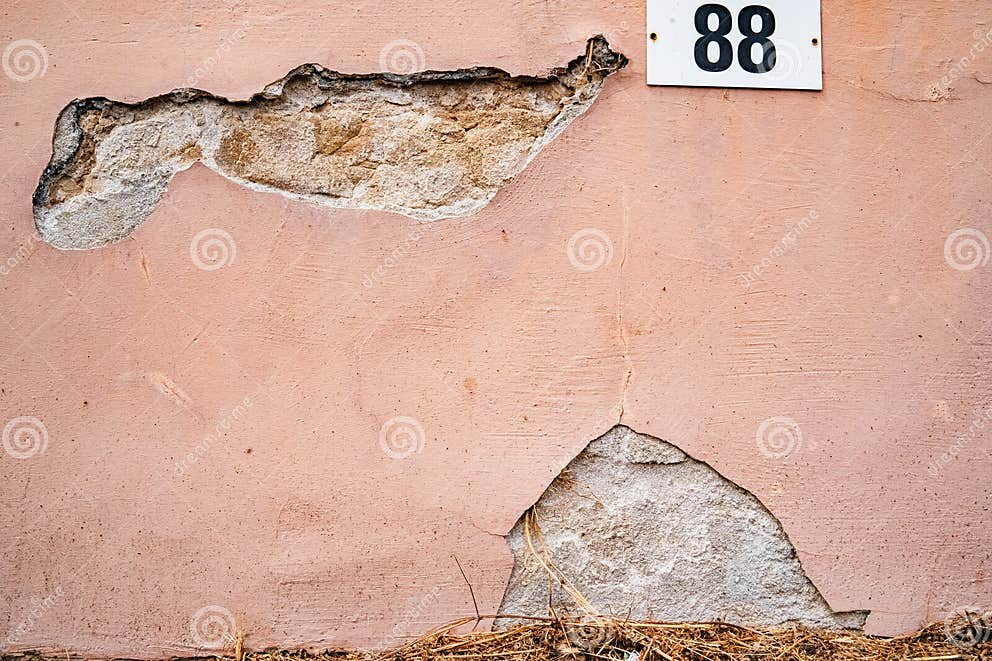 Texture of Plaster Wall with Deep Holes Stock Photo - Image of crack ...