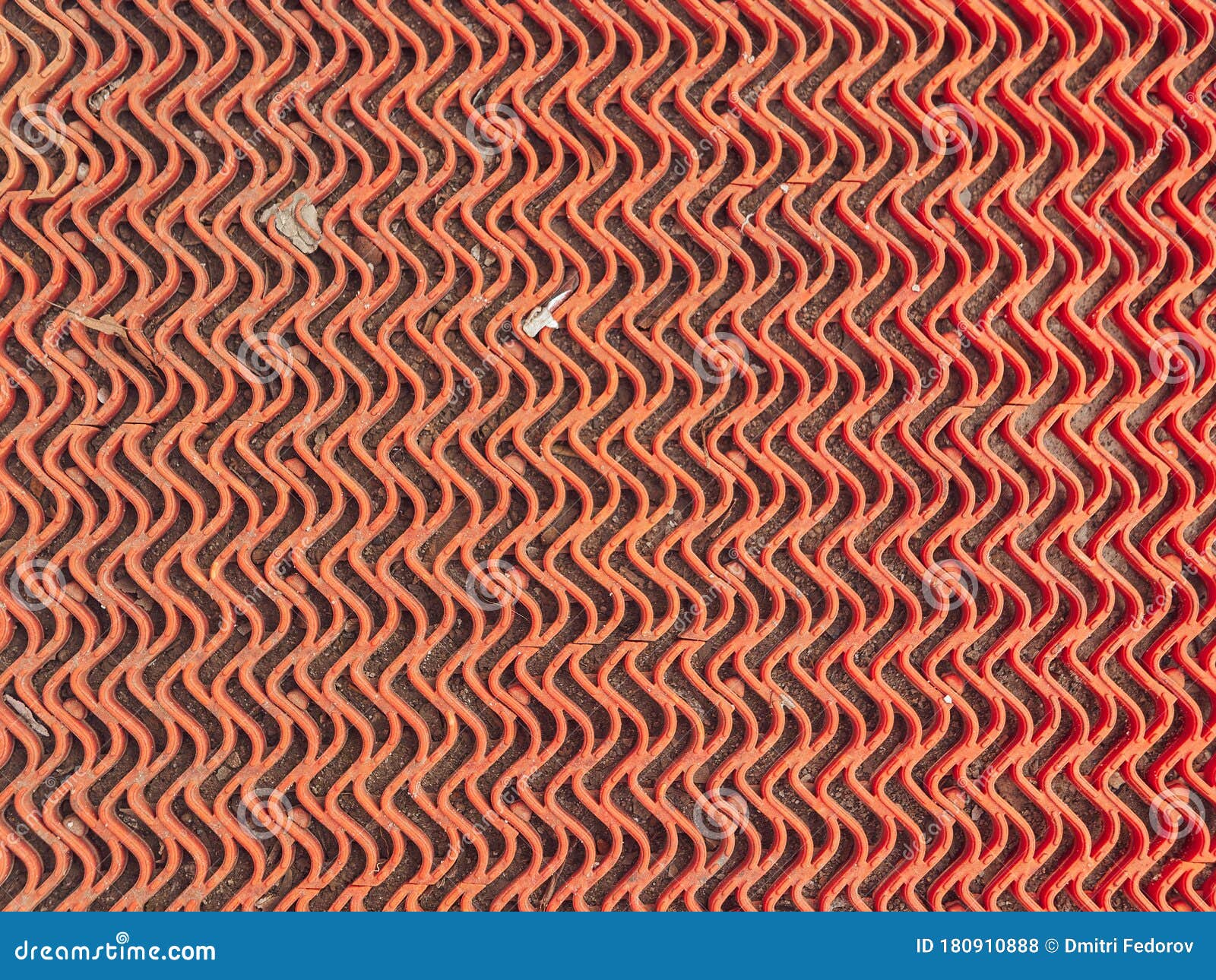 The Texture of the Plastic Grille is Red. Wave Pattern Stock Photo ...