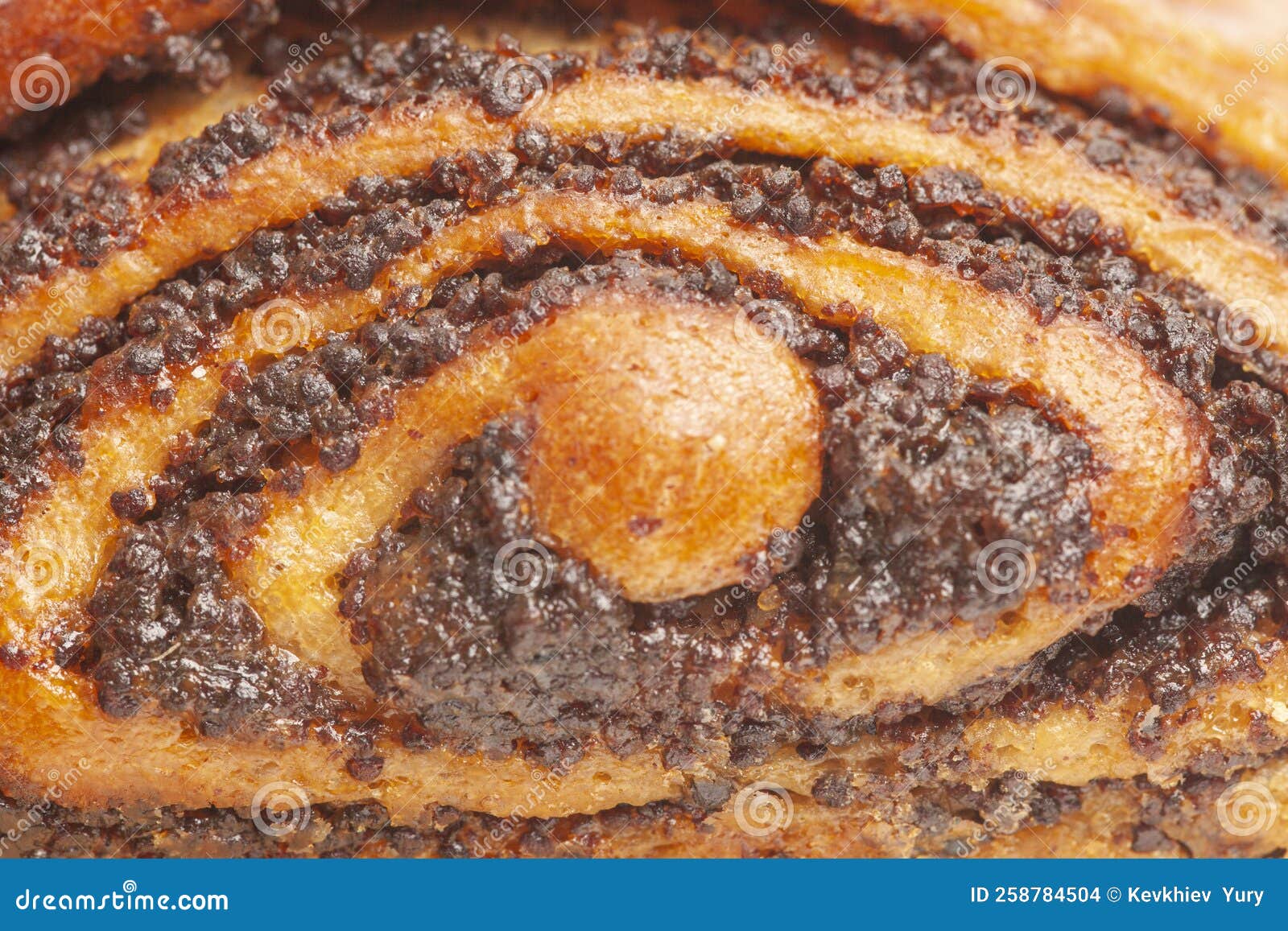 The Texture of Poppy Seed Strudel Stock Photo - Image of loaf, roll ...