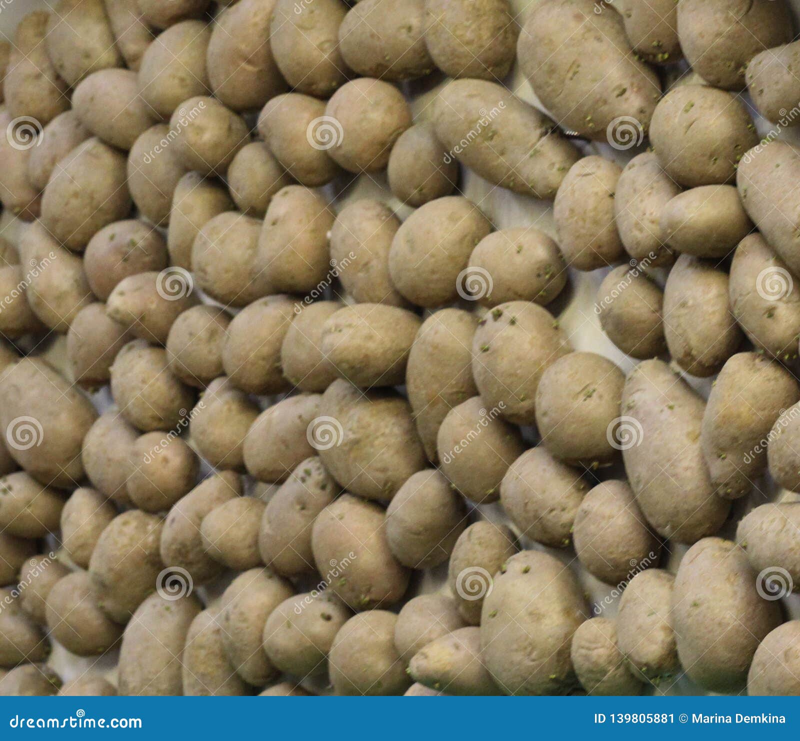 The Texture of the Potatoes. the Wall of Potatoes Stock Image - Image ...