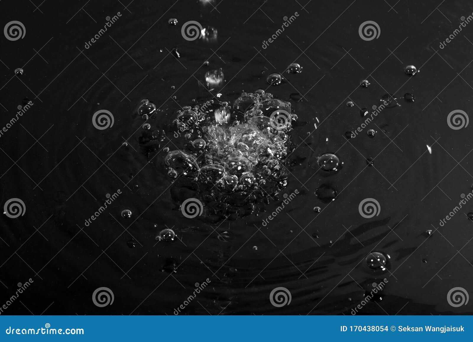 Texture of Pouring Water in Black Background Stock Photo - Image of ...