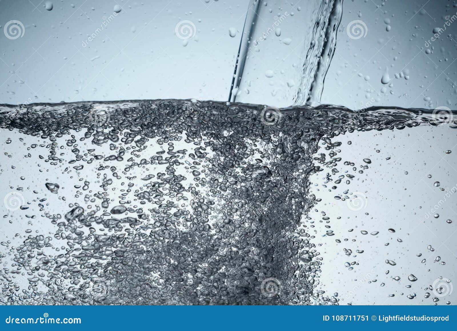 Texture with Pouring Water with Bubbles Stock Image - Image of agua ...