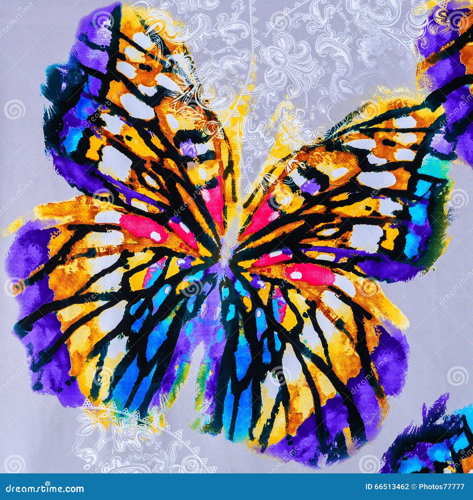 Texture of Print Fabric Striped Butterfly Stock Photo - Image of ...