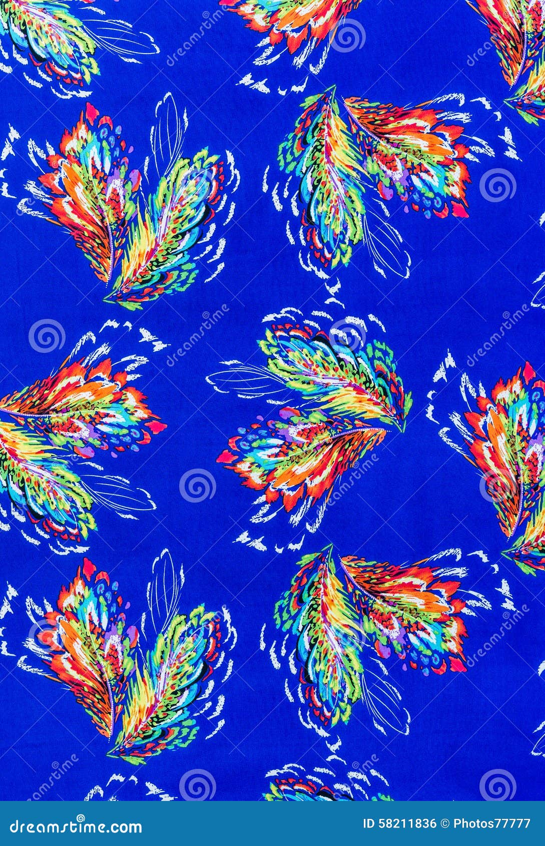 Texture of Print Fabric Striped Feathers Stock Photo - Image of ...