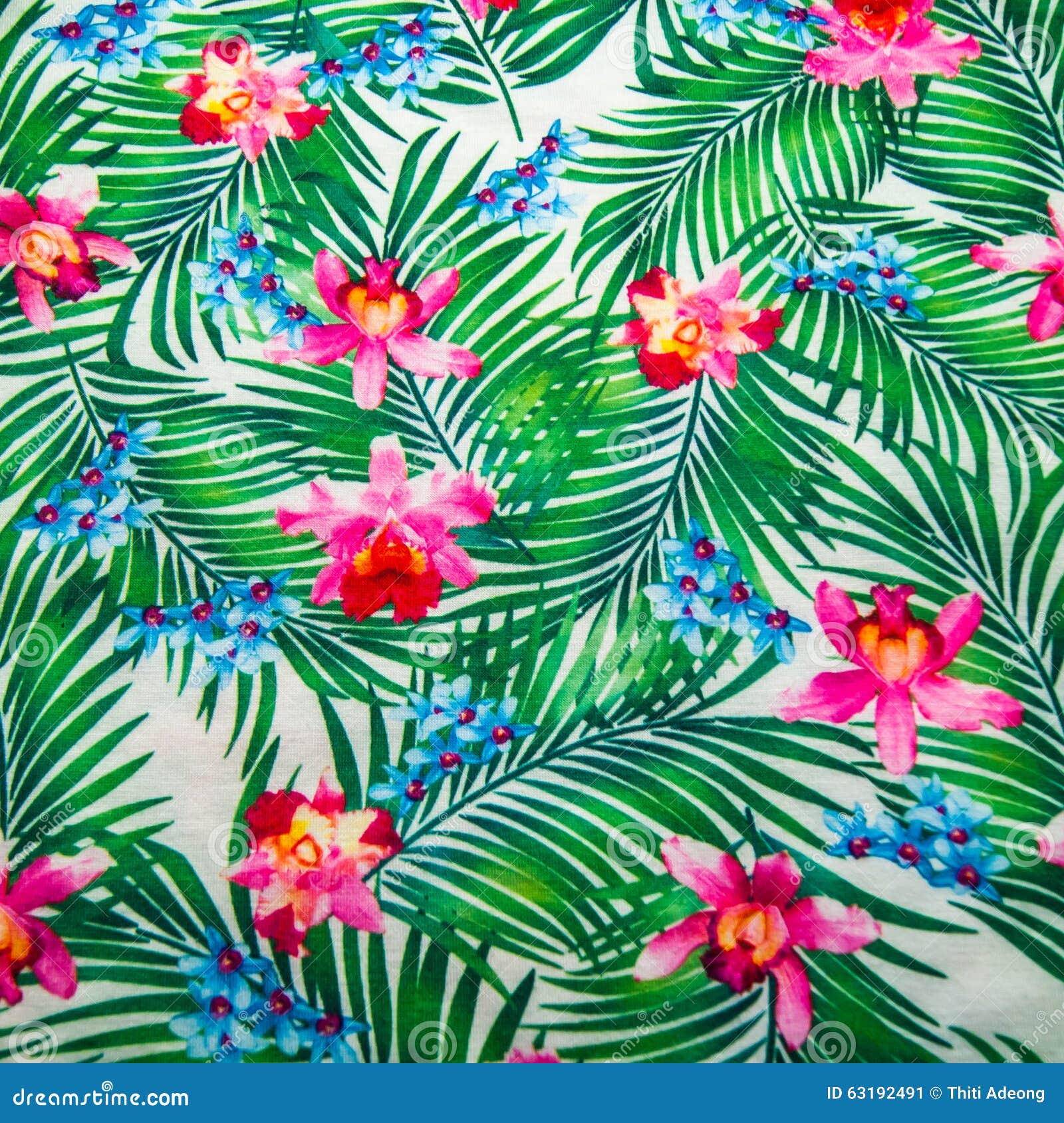 Texture Of Print Fabric Striped Flower For Background Stock Image ...