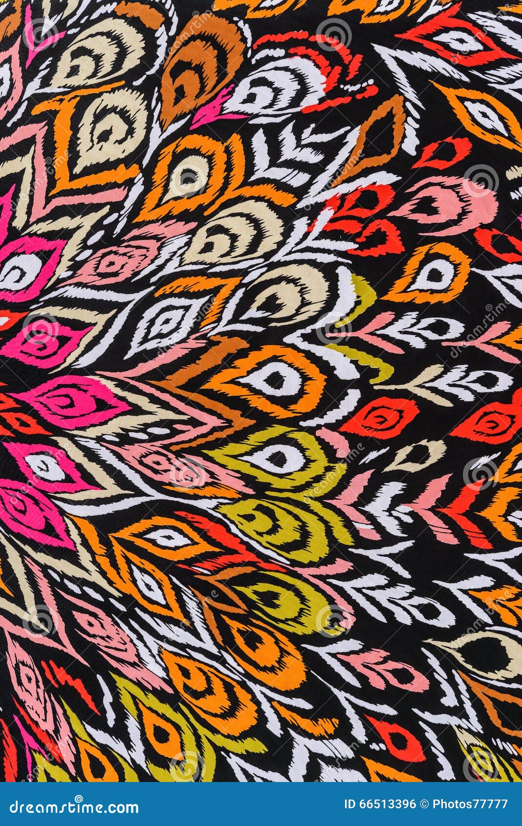 Texture of Print Fabric Striped Peacock Feathers Stock Photo - Image of ...