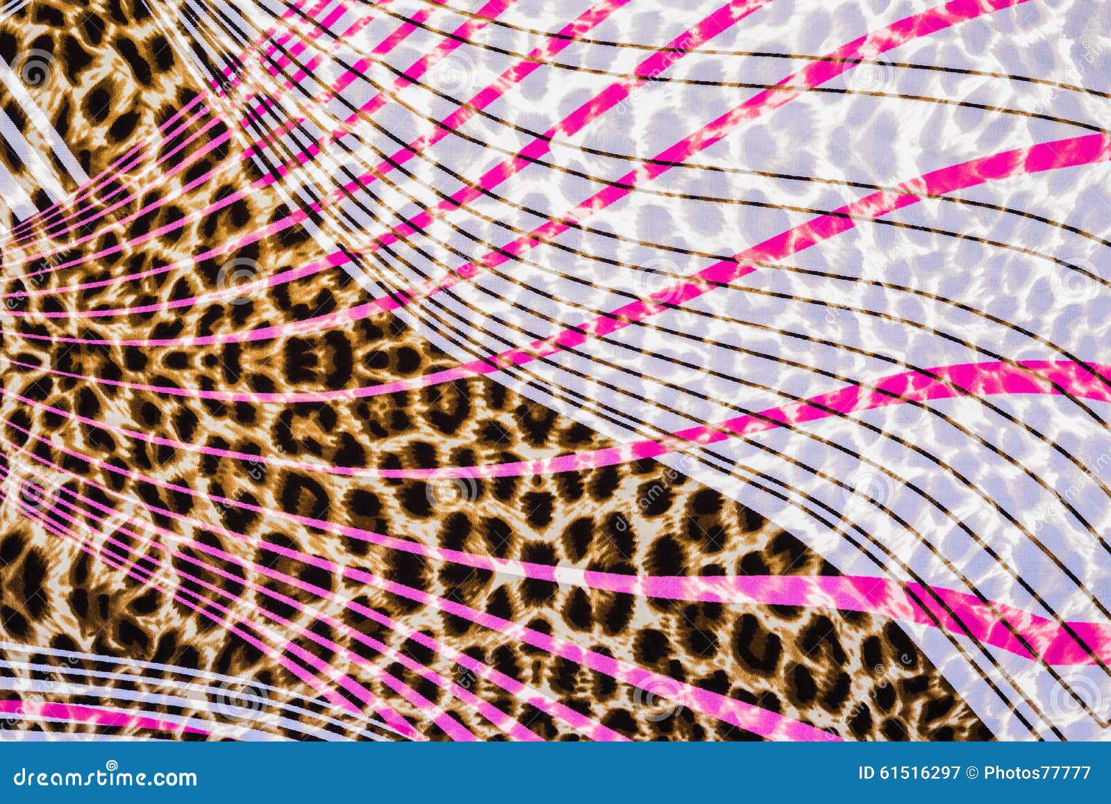 Texture of Print Fabric Stripes Leopard and Abstract Stock Image ...