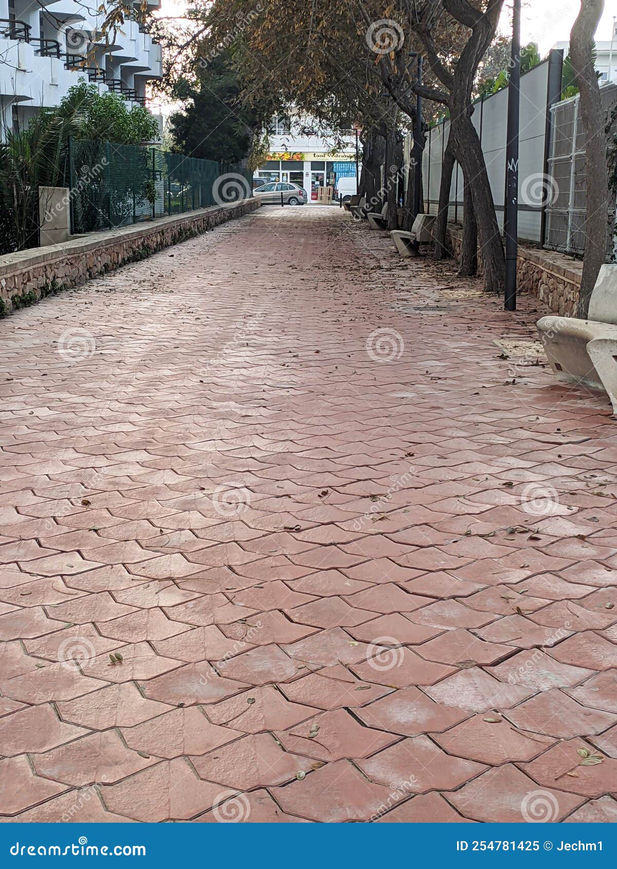 Texture of Printed Concrete on a Promenade. Construction Concept Stock ...