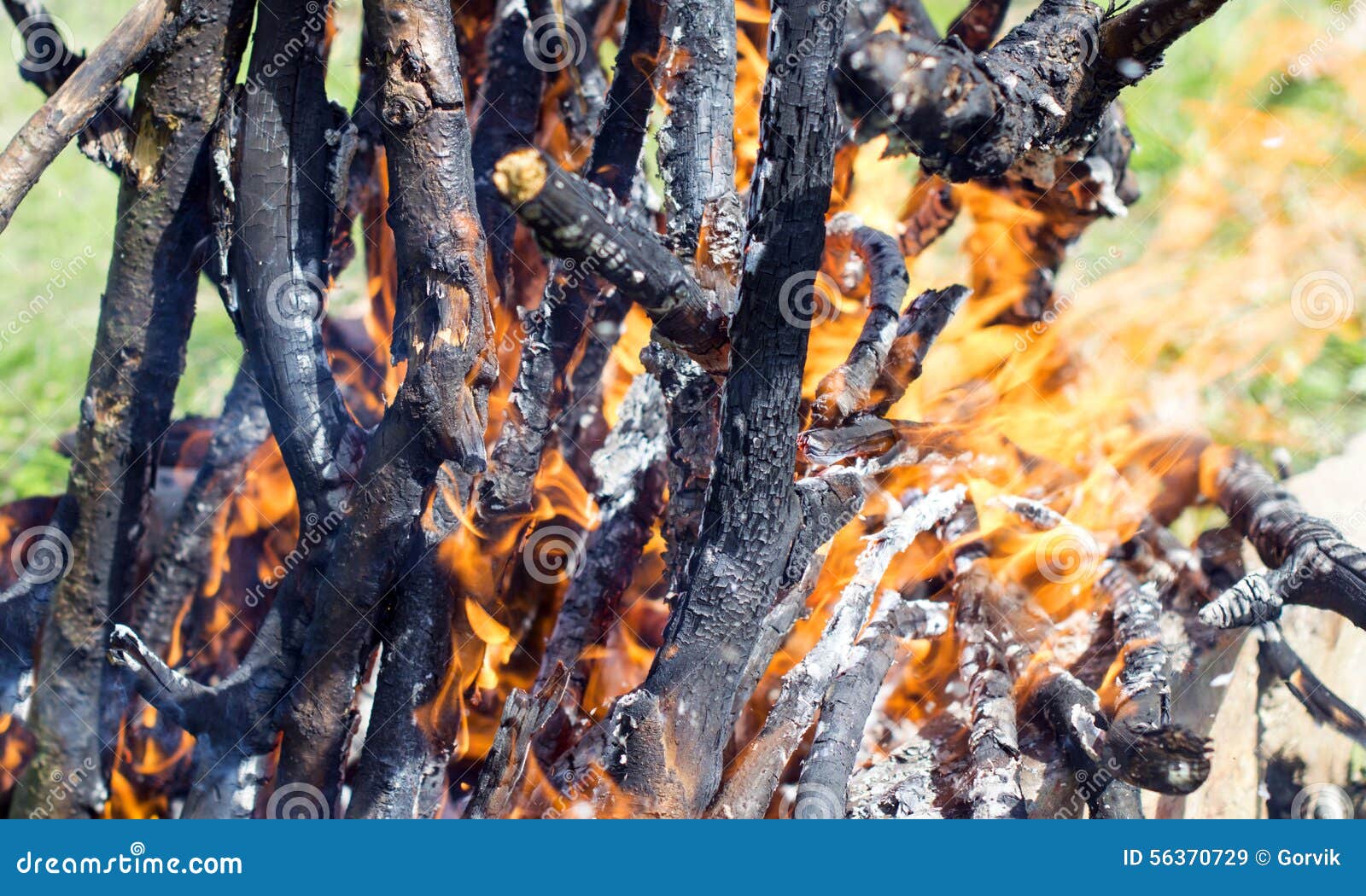 Texture - the Process of Burning Firewood Stock Image - Image of ...