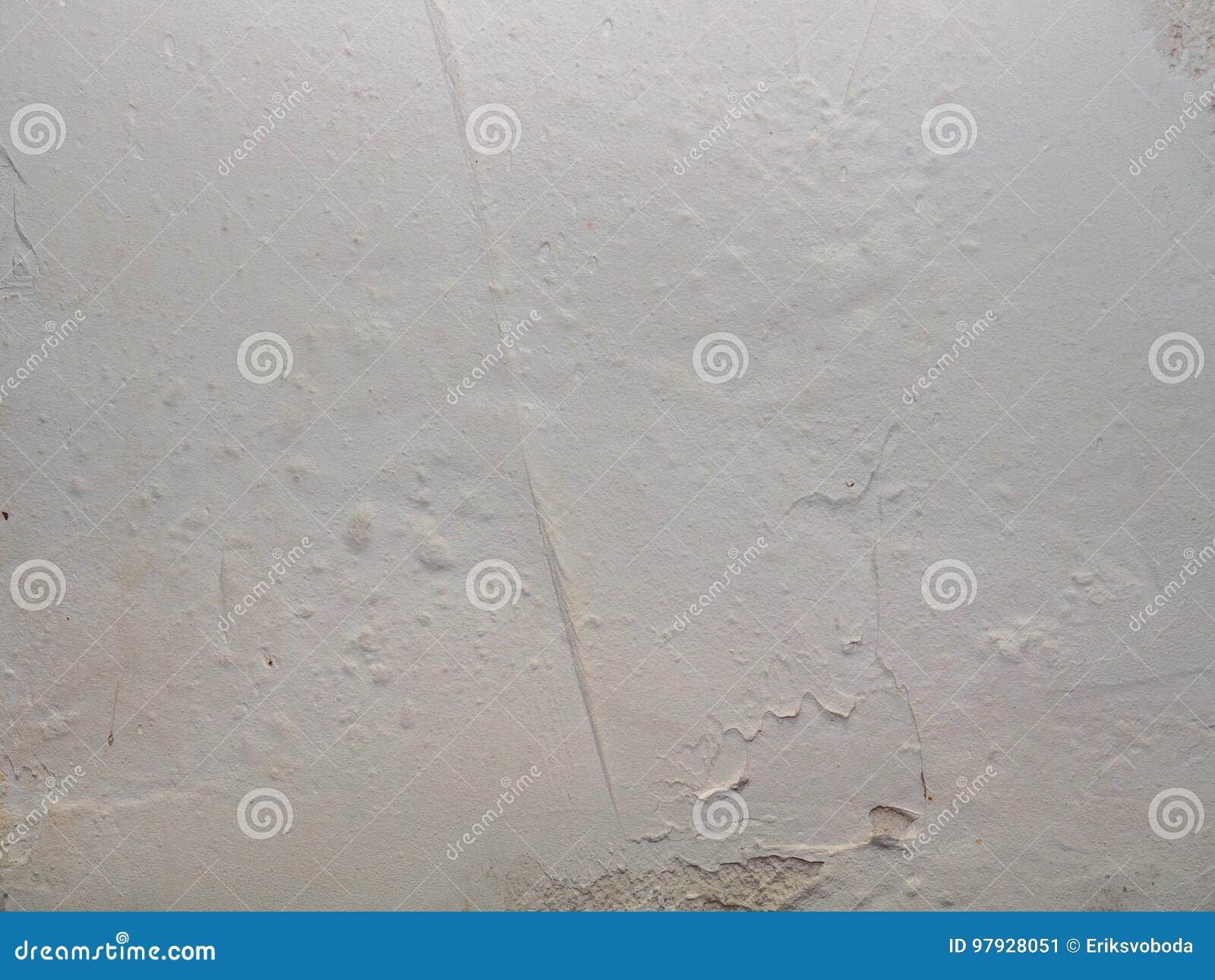 Texture of the Putty. White Plastered Wall with Stains and Drips on a ...