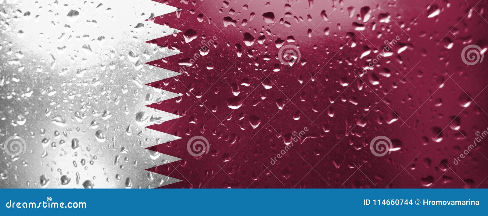 Texture of Qatar flag. stock photo. Image of raindrop - 114660744