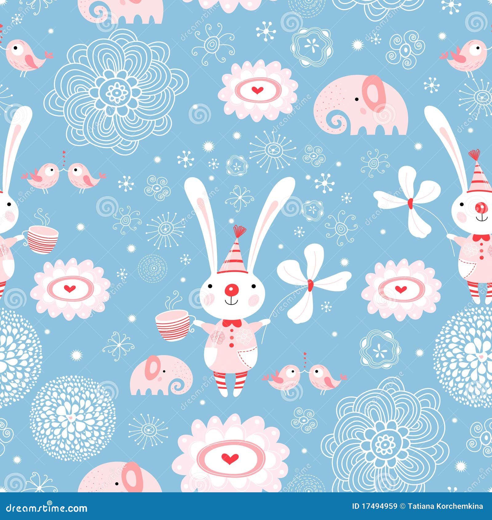 Texture rabbits stock vector. Illustration of elephants - 17494959