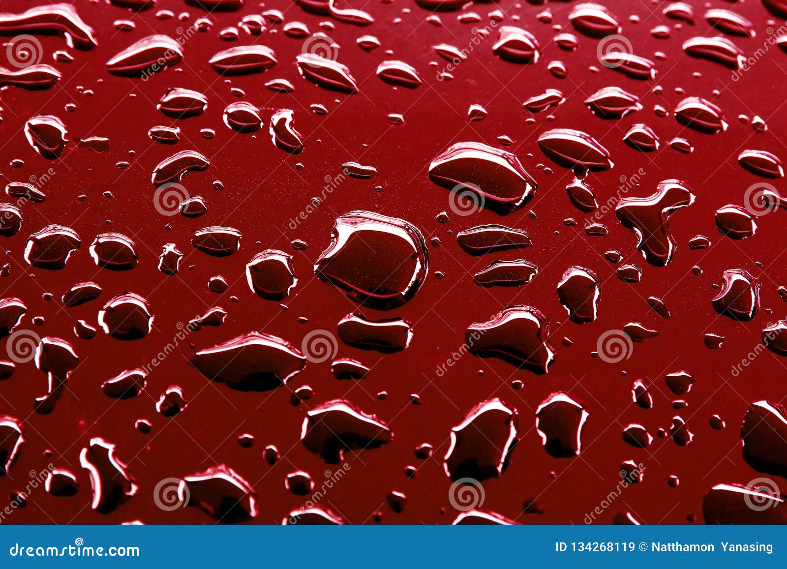 Red Water Droplets Texture