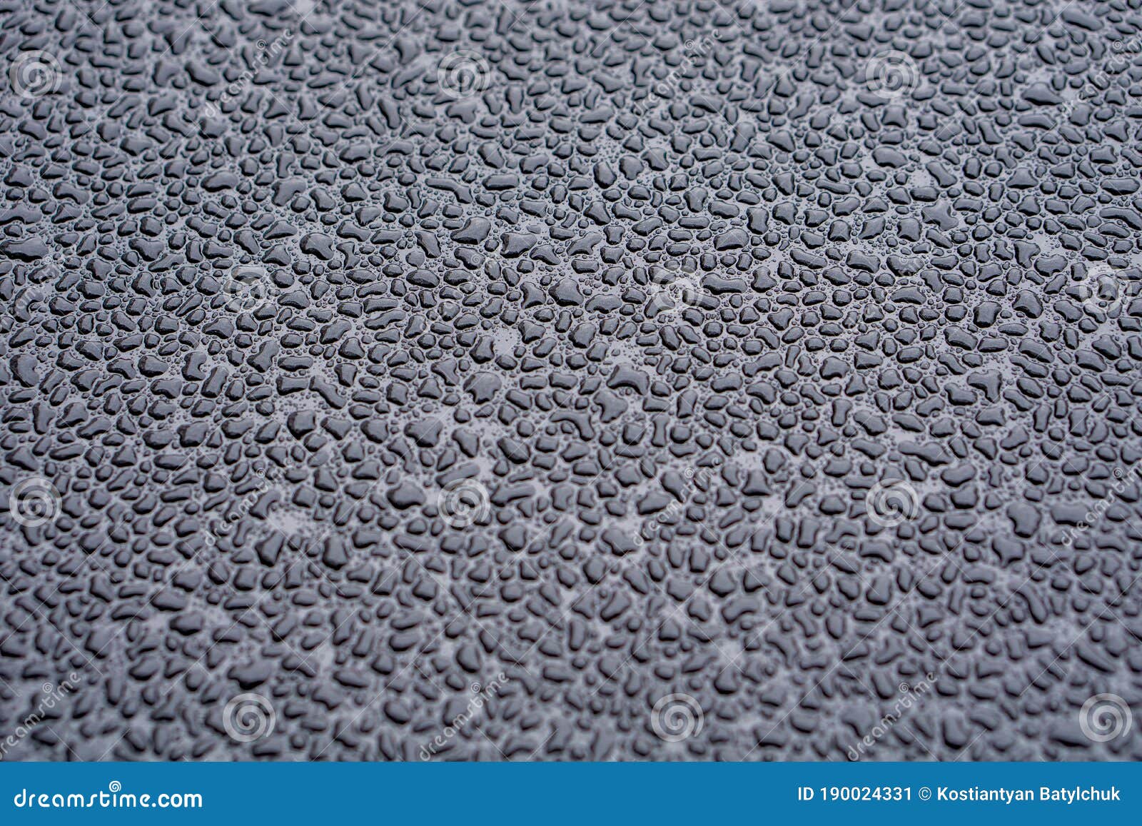 Texture. Rain Drops on a Gray Hood of the Car Stock Image - Image of ...